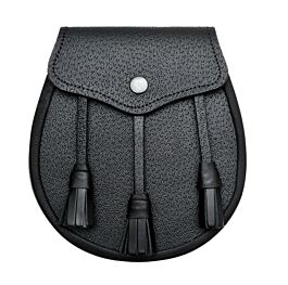 Kingrath Day Sporran - Simple Leather Sporran with Leather Tassels ...