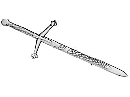 Sterling Silver Claymore with Celtic Blade and Cross-Guard | Houston ...