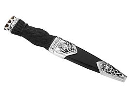 Finest Sterling Silver Dress Sgian Dubh with Scottish Thistle Trim and ...